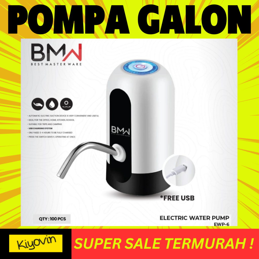 Jual Pompa Portable Galon USB Recharge/Pompa Galon/Pompa Aqua Galon ...