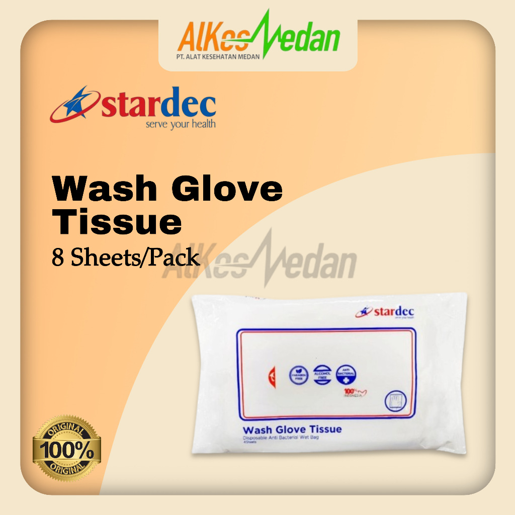 Jual STARDEC WASH GLOVE TISSUE 8 DAN 4 SHEETS/PACK | Shopee Indonesia
