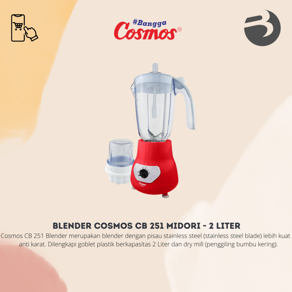 Jual BLENDER COSMOS CB 251 MIDORI - 2 LITER | Shopee Indonesia