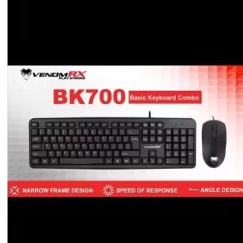 Jual KEYBOARD + MOUSE USB VENOMRX BK700 MURAH | Shopee Indonesia