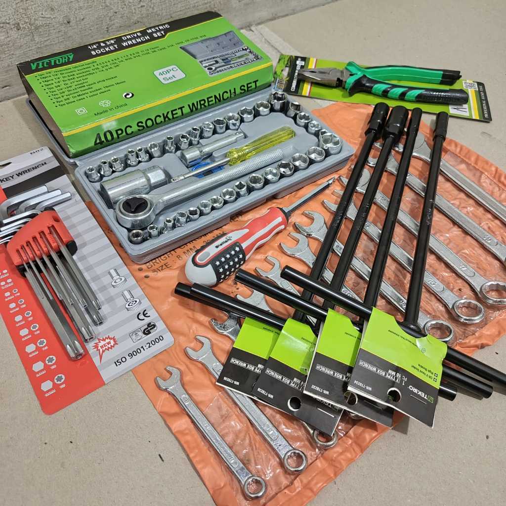 Jual PROMO Paket Kunci Bengkel Motor Lengkap 1 Set / Kunci T Tekiro ...