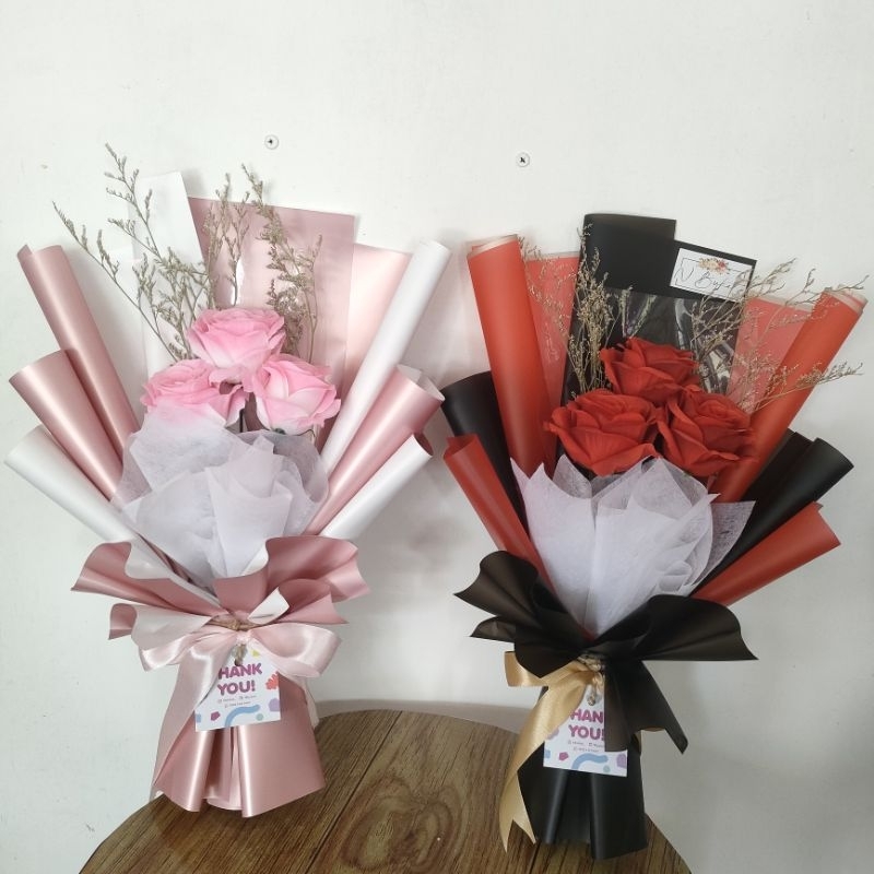 Jual BUKET BUNGA MAWAR ARTIFICIAL PREMIUM BUKET WISUDA BUKET SIDANG BUKET ULANG TAHUN | Shopee ...
