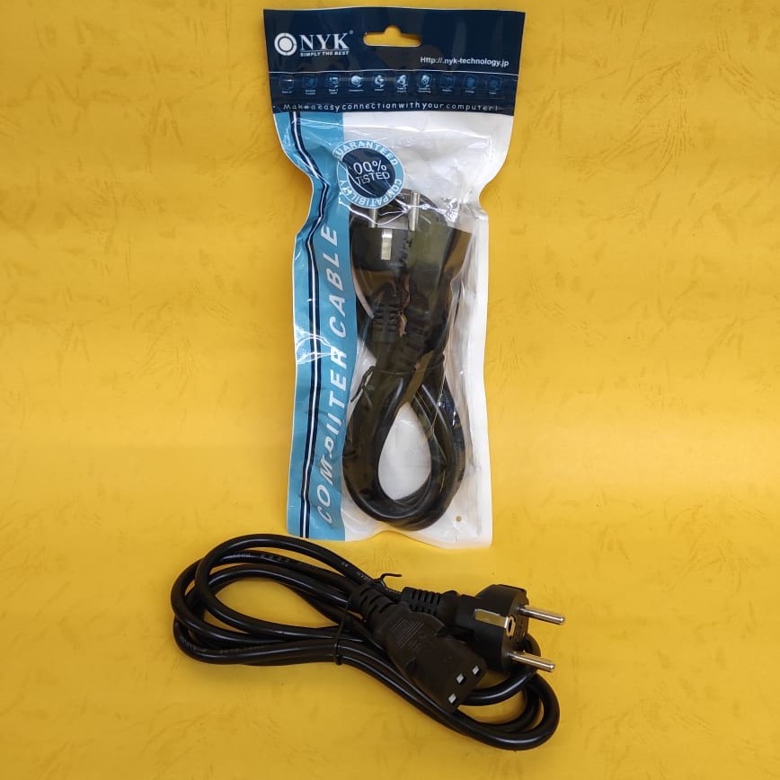 Jual Kabel Power PC Komputer 1.5 Meter NYK AC Cord Desktop Computer CPU ...