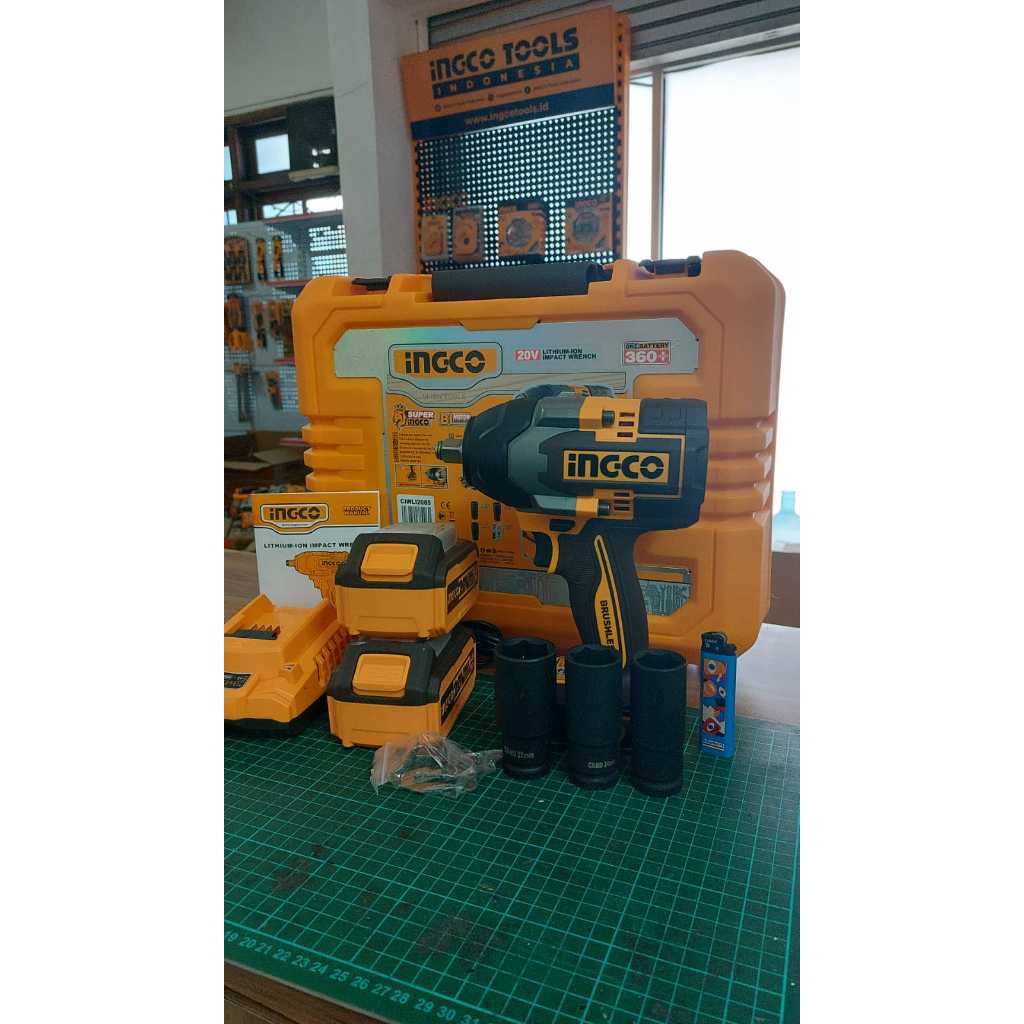 Jual Buka Baud Cordless Impact Wrench 20V 850Nm 1/2 inch INGCO ...