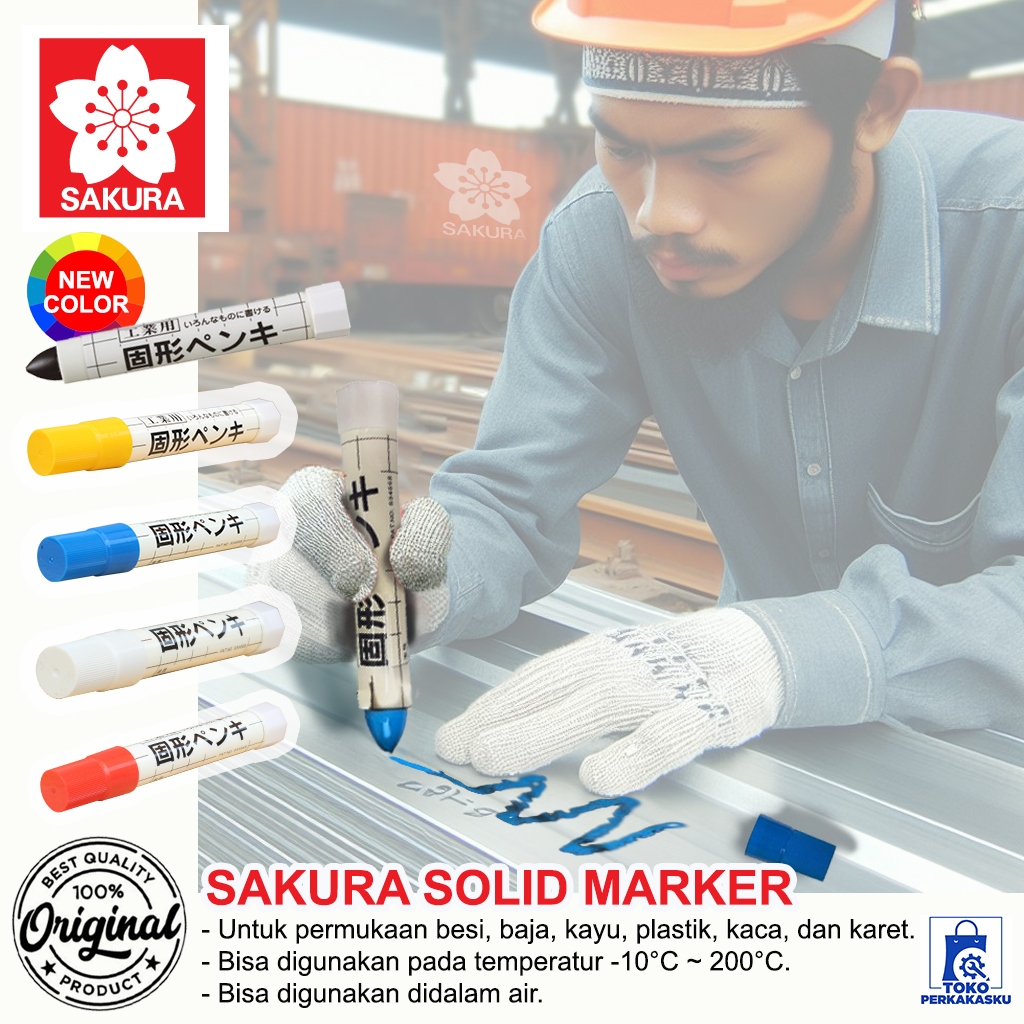 Jual SAKURA SOLID STEEL MARKER / Spidol Penanda Besi Permanen | Shopee ...