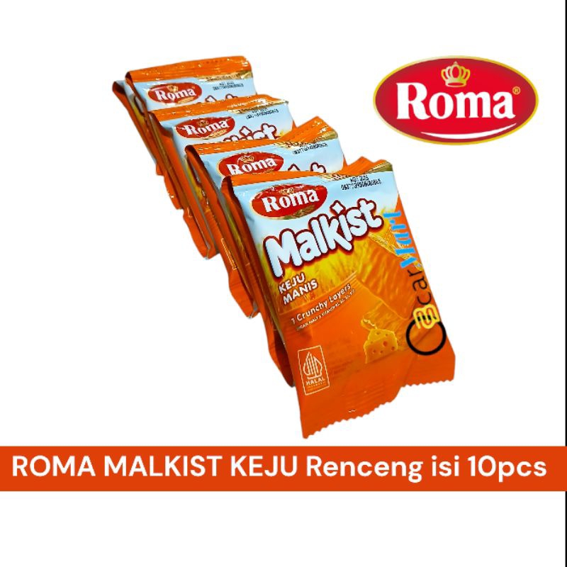 Jual Biskuit ROMA MALKIST KEJU MANIS Renceng isi 10 | Shopee Indonesia