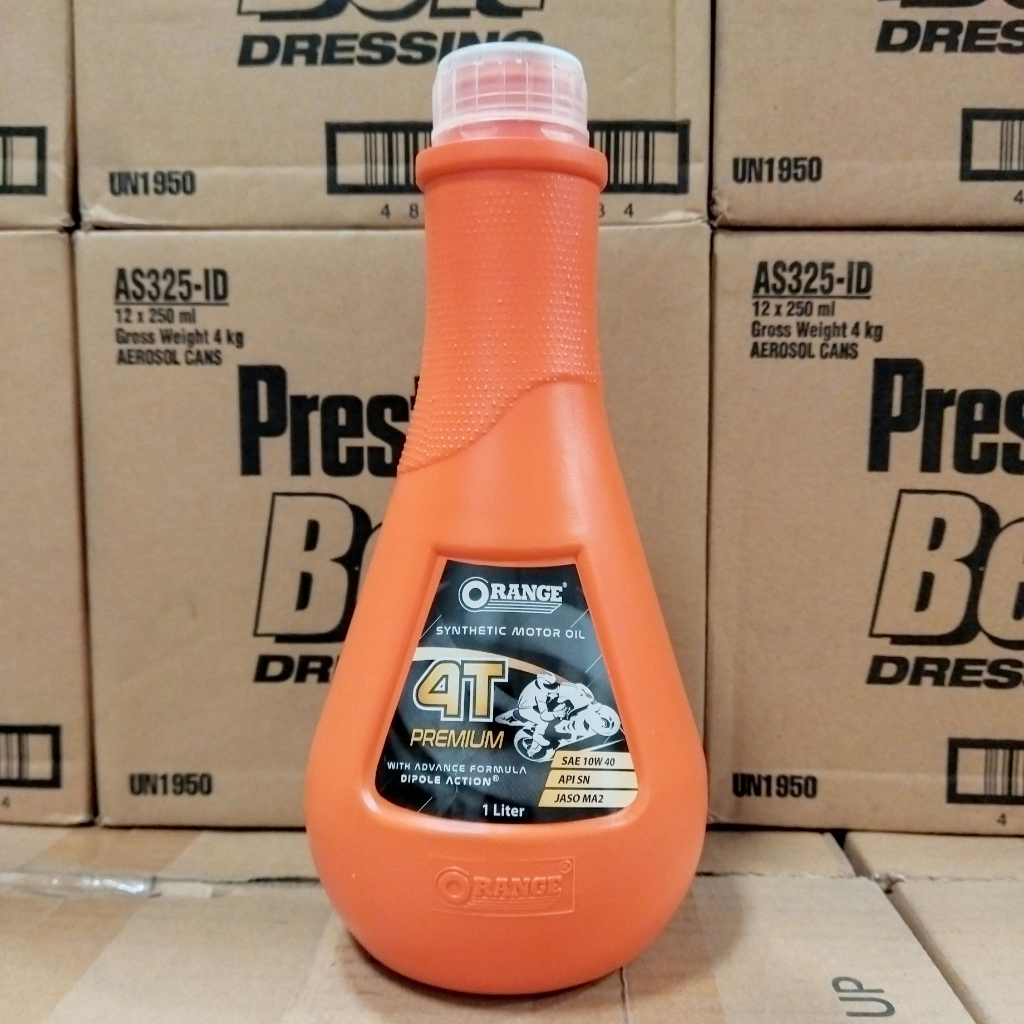 Jual OLI MESIN MOTOR ORANGE / QRANGE 4T PREMIUM 10W-40 1 LT | Shopee Indonesia
