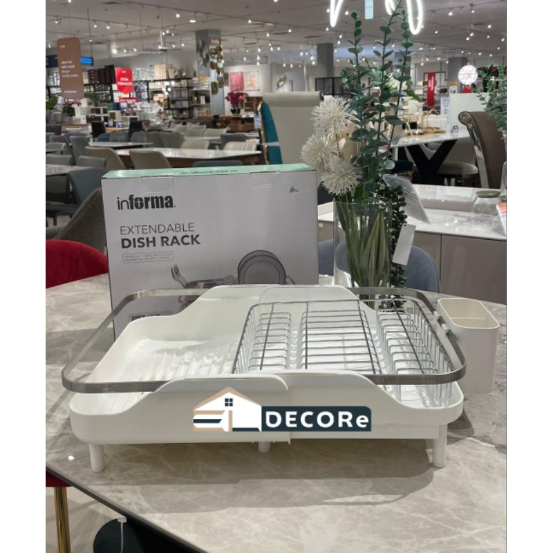Jual Informa rak piring putih aesthetic extendable willard | Shopee ...