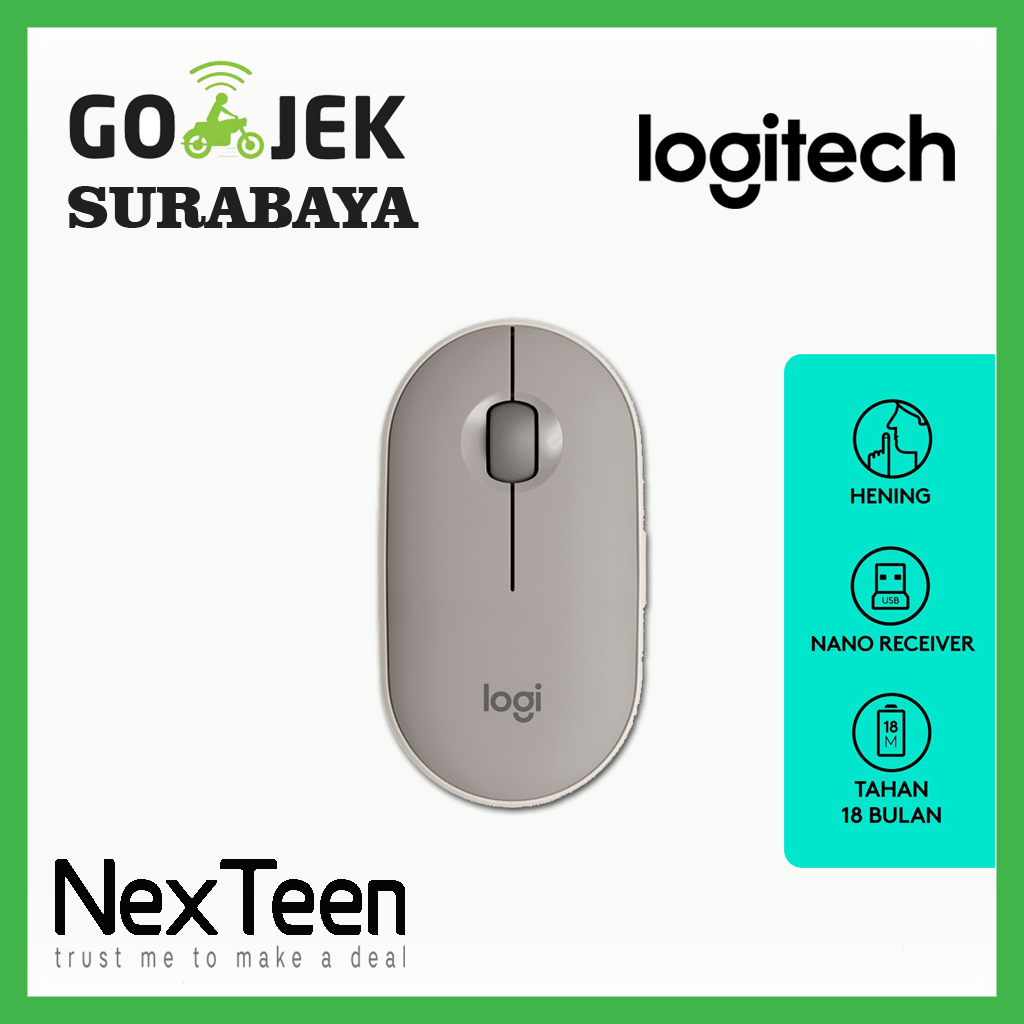 Jual Original Logitech Pebble M350 Mouse Wireless Bluetooth Slim Silent ...