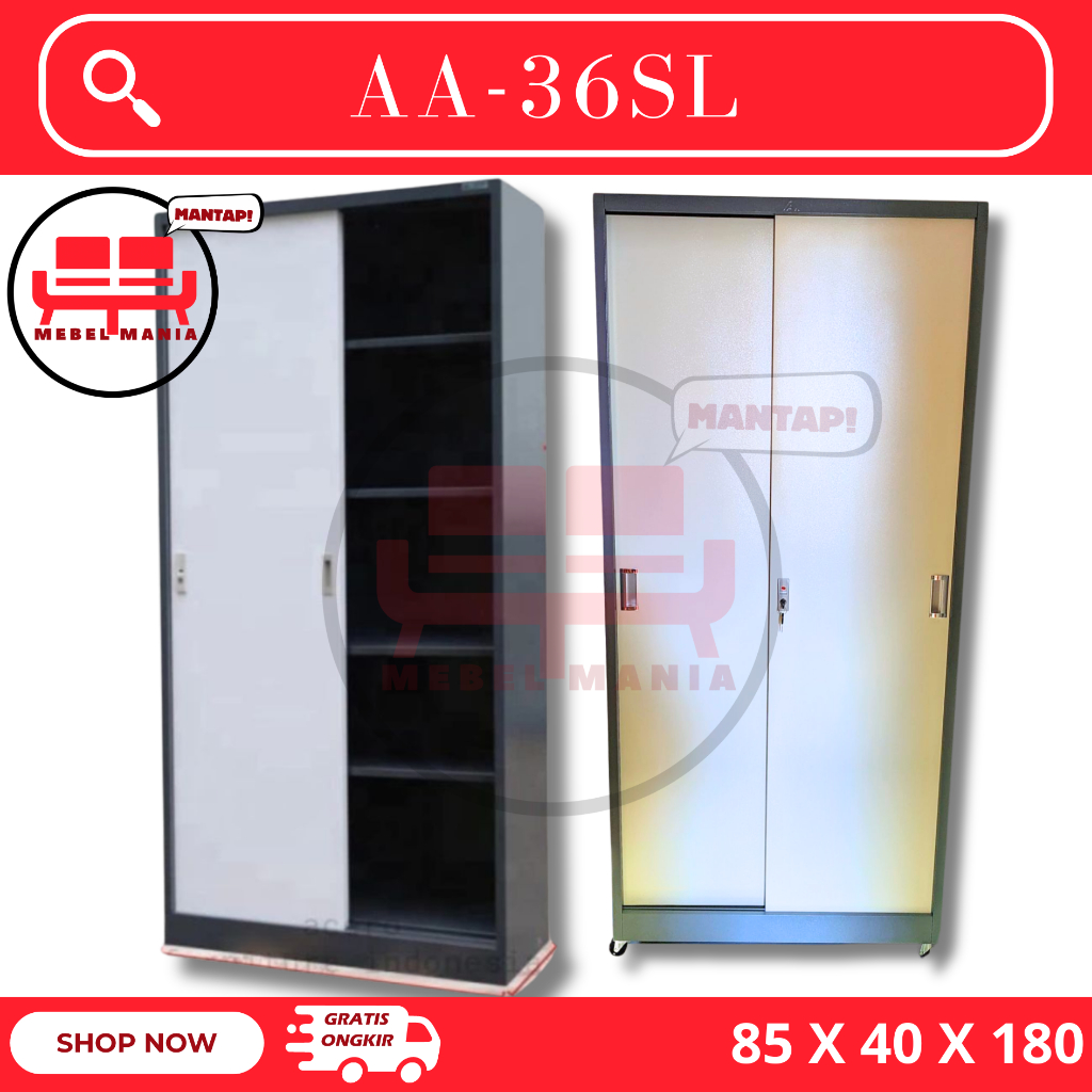 Jual Lemari Arsip Besi Sliding AA-36SL - Lemari Arsip Besi - Lemari ...