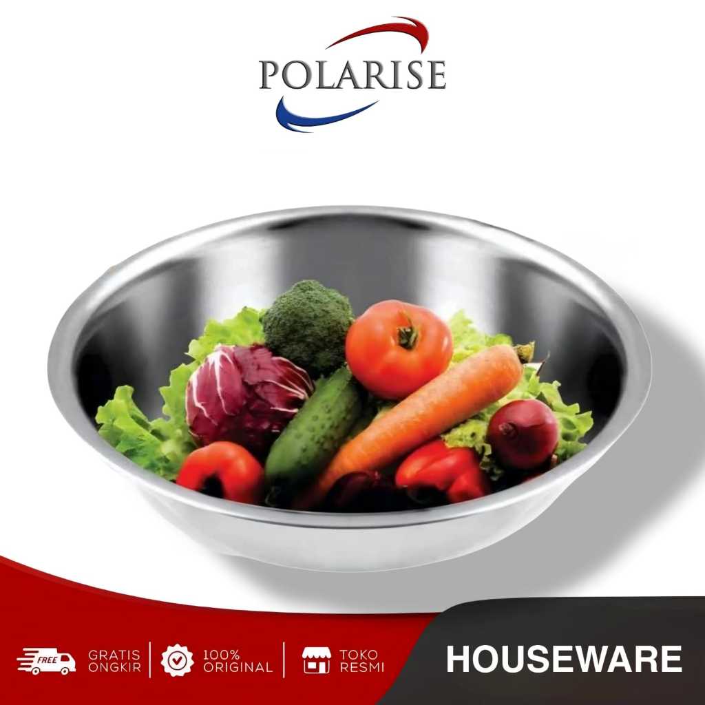Jual Baskom Stainless 16-20-28cm Tempat wadah Sayur Nasi Lauk Baskom ...
