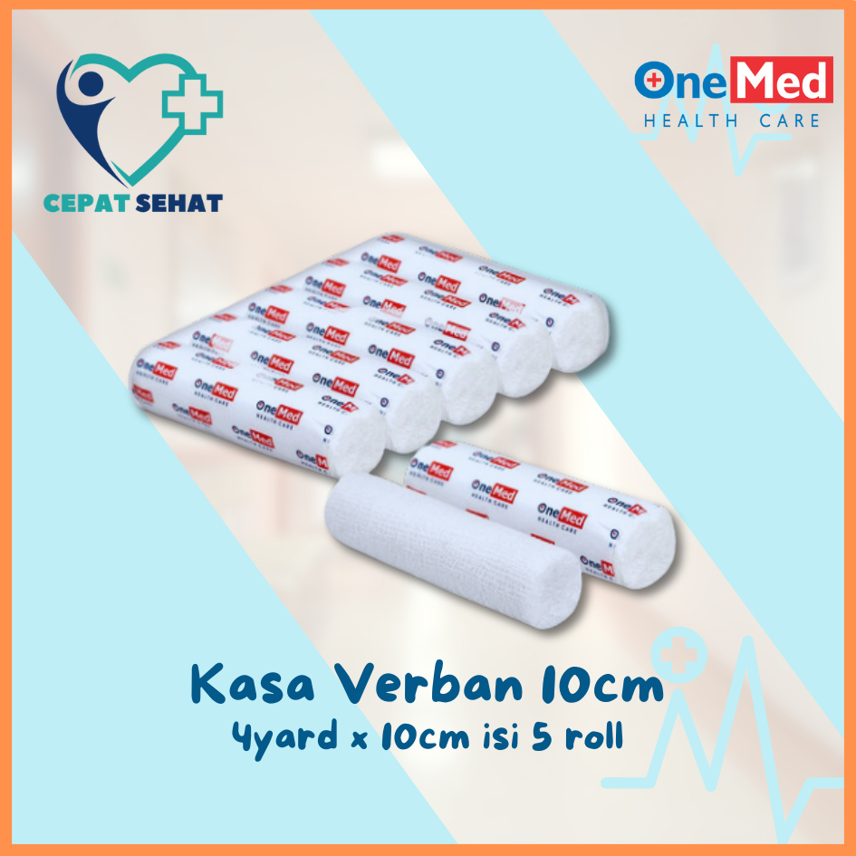 Jual Kasa Verban / Perban 4yard x 10cm OneMed (isi 5 roll) | Shopee ...