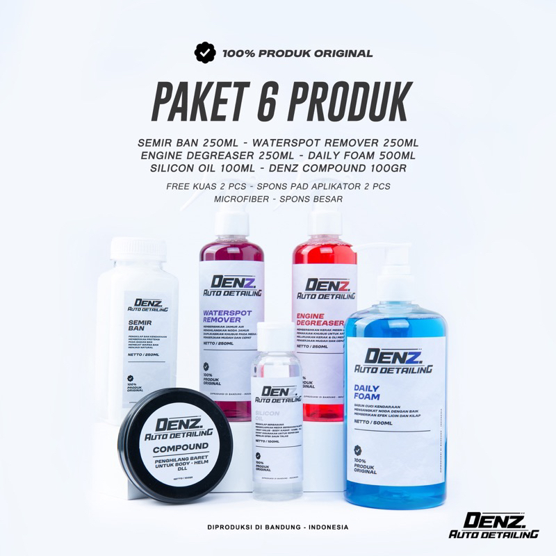 Jual PAKET 6 PRODUK DENZ AUTO DETAILING | Shopee Indonesia