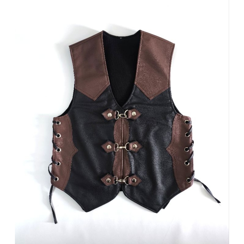 Jual Rompi Semi Kulit Hitam Coklat Romoi Bikers/ Rompi Koboi / Rompi ...