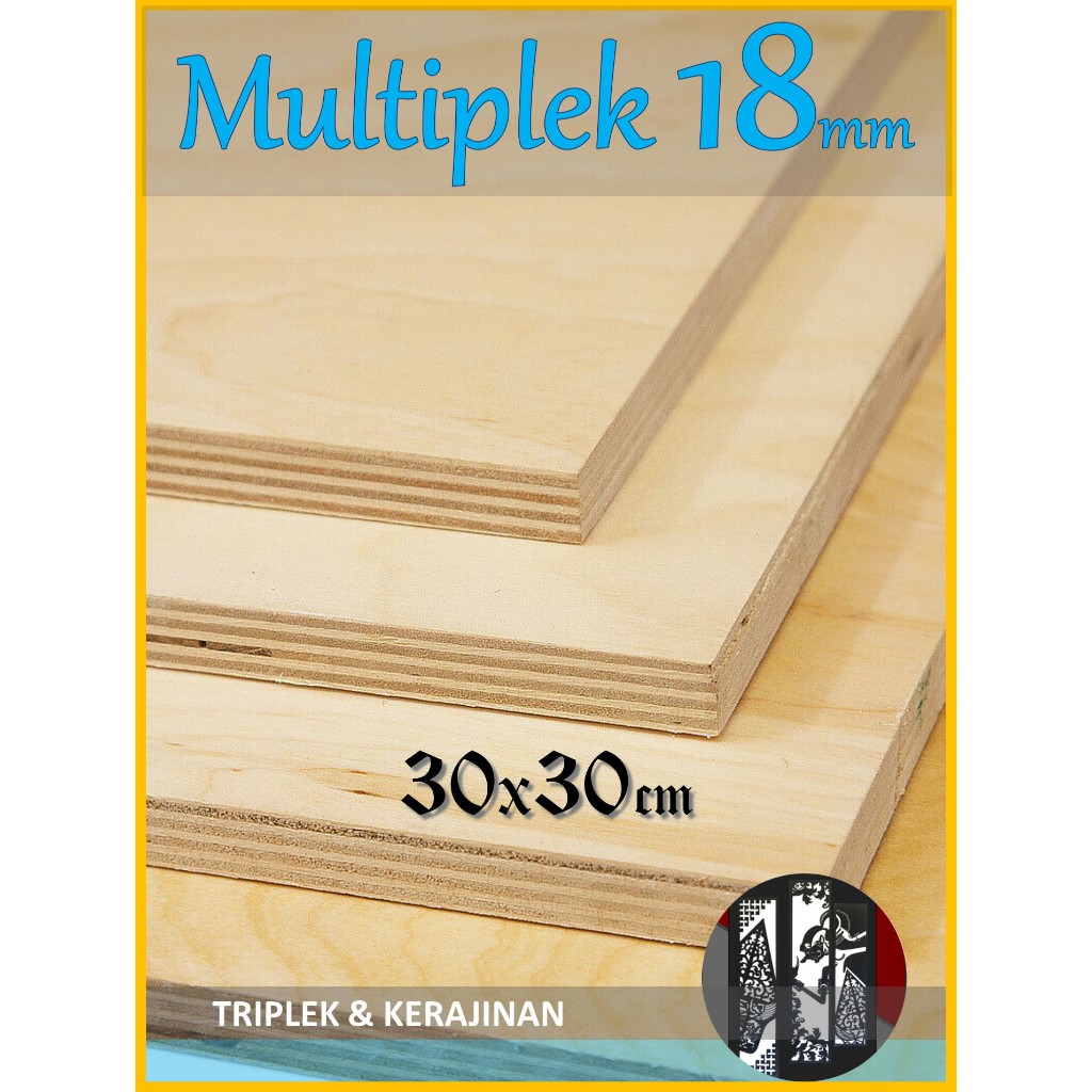 Jual Triplek 18mm 30x30 cm Multiplek MDF Melamin Blokmin Blokboard 18 ...