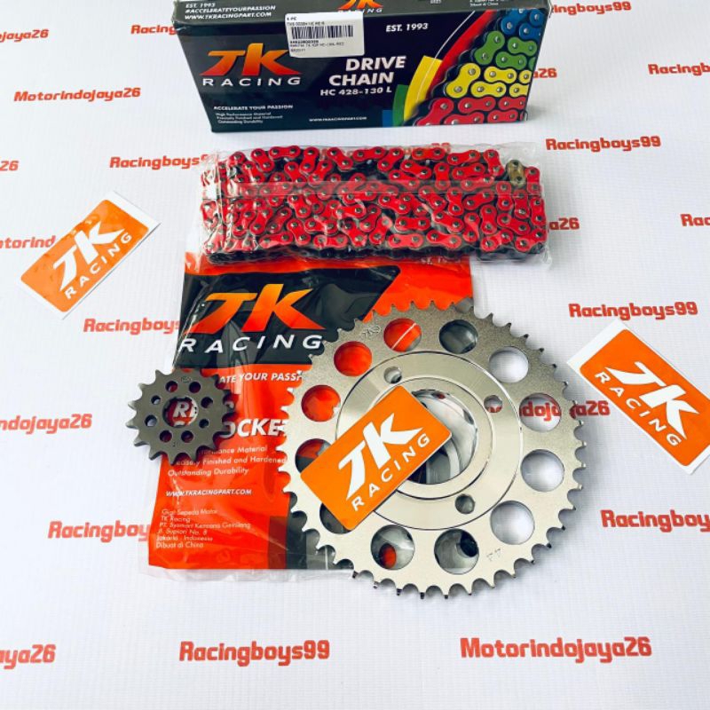 Jual Gear Set TK Racing Rantai Merah Mega Pro Tiger Verza Sonic Supra GTR CBR 150 CB 150 R GL ...