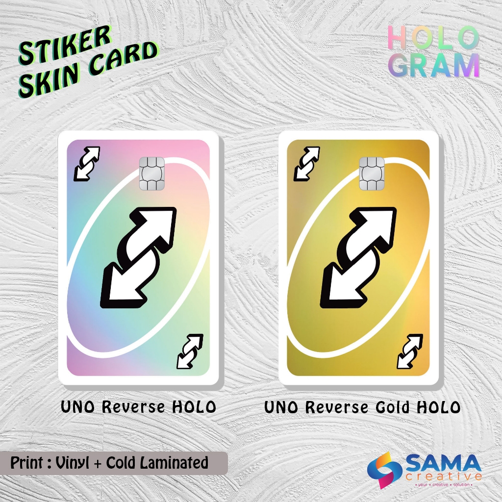 Jual Uno Reverse - Sticker Skin Card HOLOGRAM - Vinyl ATM Debit, Credit ...
