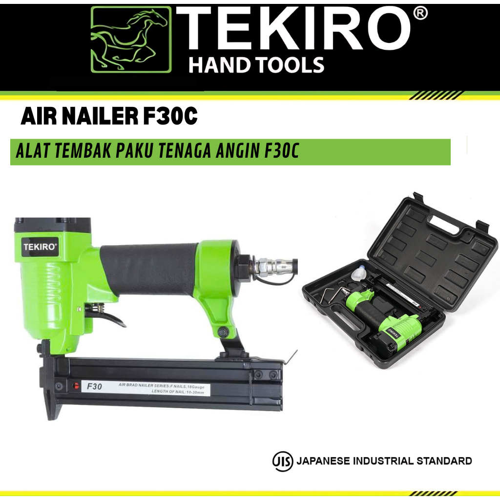 Jual Mesin Paku Tembak Angin Tekiro F30C Air Nailer / Tekiro Air Nailer ...