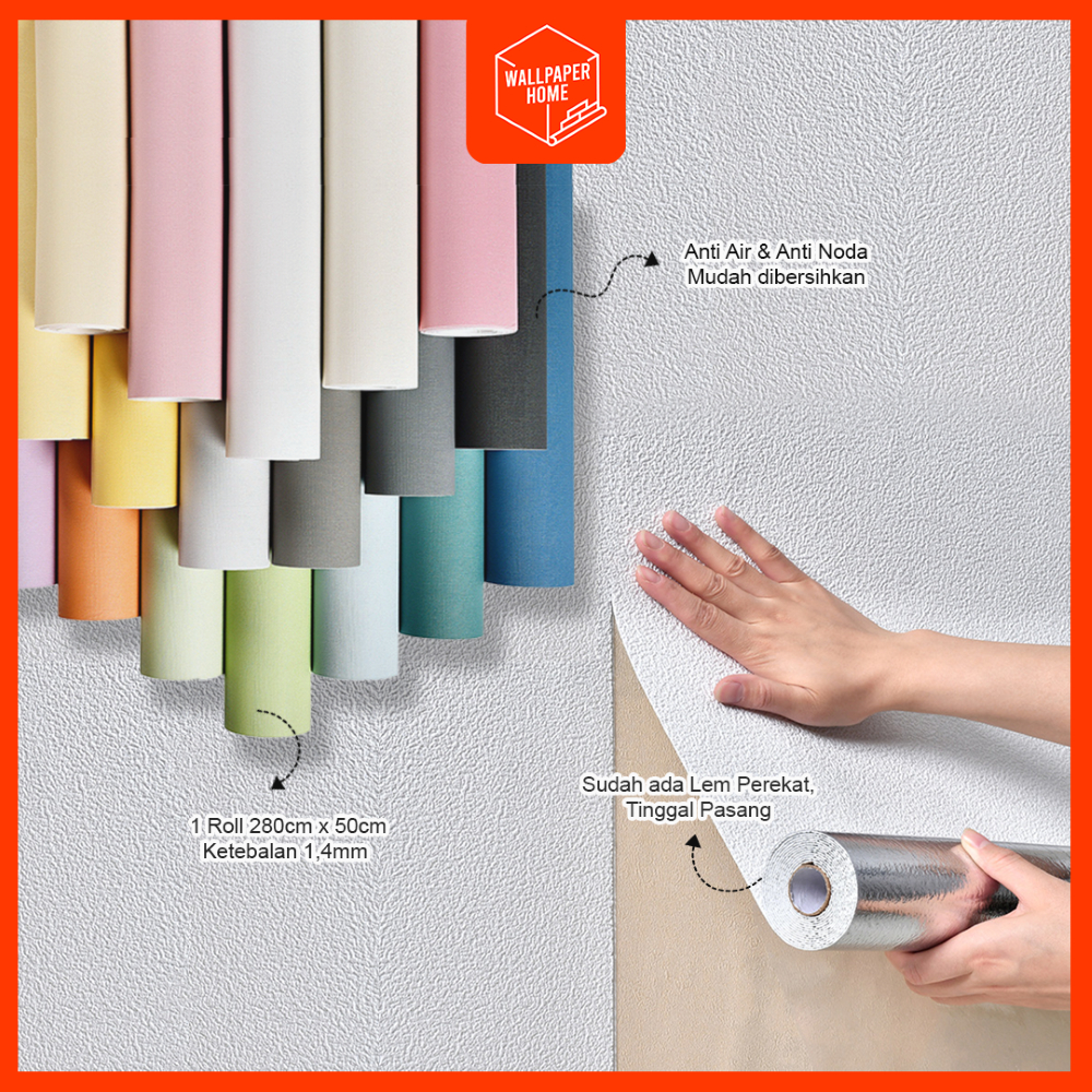 Jual Wallpaper Home - Sticker Dinding Linen Wallpaper Roll Dekorasi ...