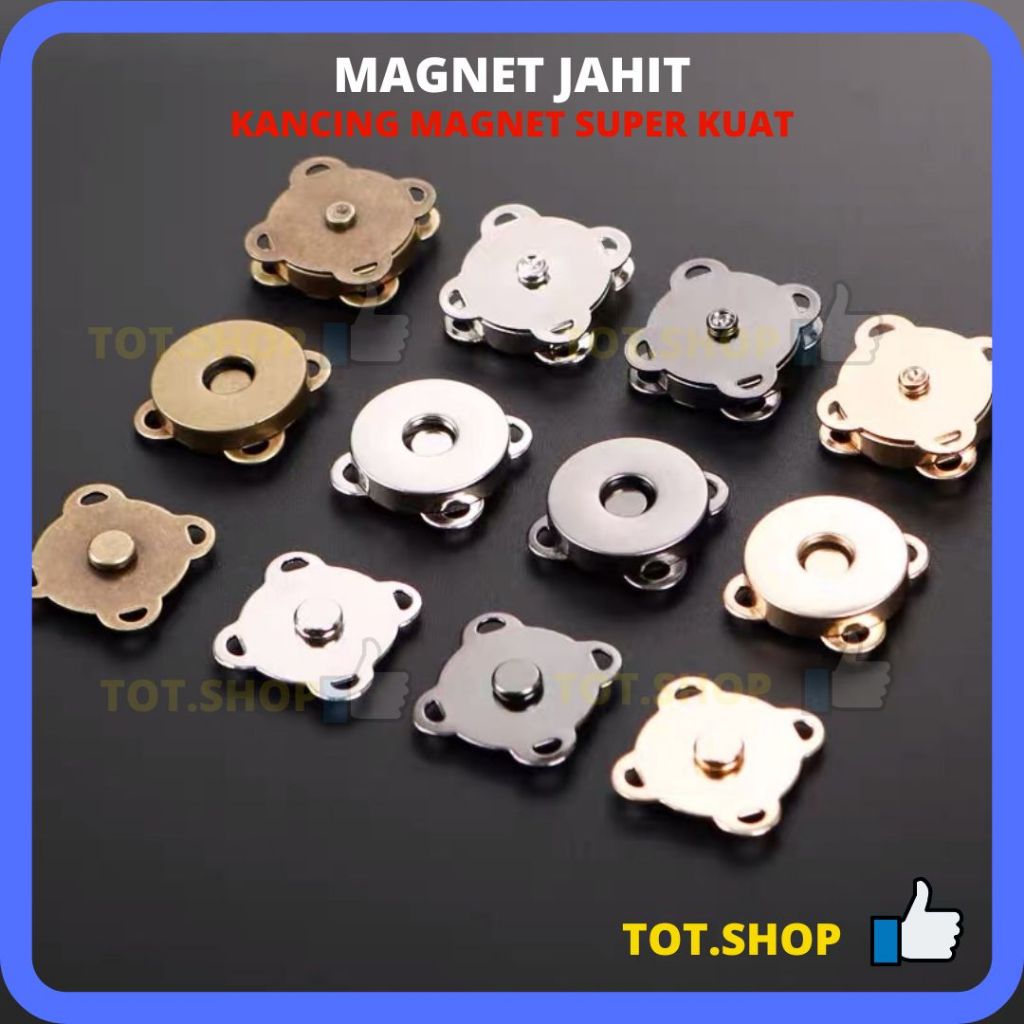 Jual MAGNET JAHIT Kancing magnet super kuat ukuran 10mm/14mm/18mm ...