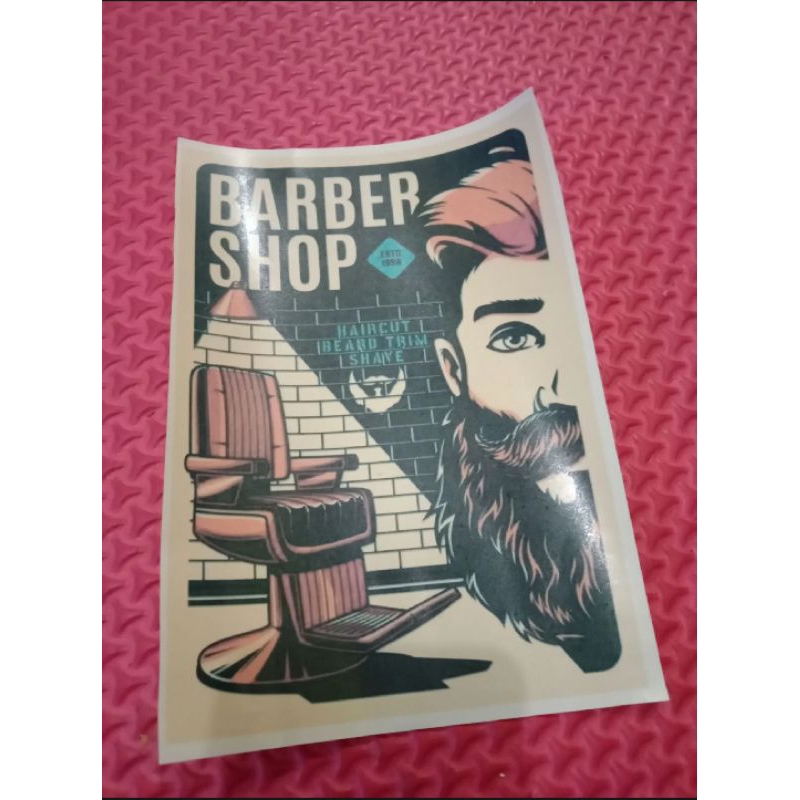 Jual poster stiker Pangkas Rambut BARBERSHOP kata bijak | Shopee Indonesia