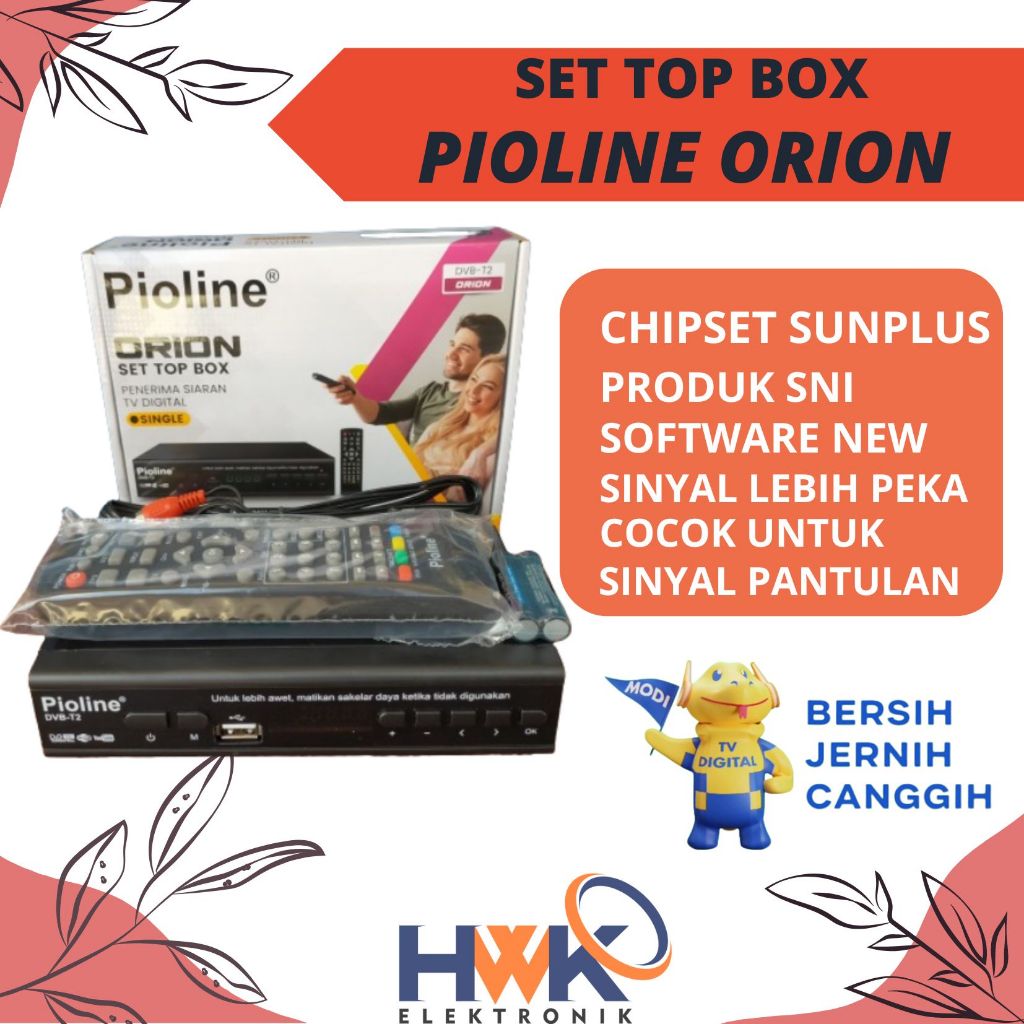 Jual SET TOP BOX TV DIGITAL STB TV DIGITAL STB DVB T2 PIOLINE ORION ...