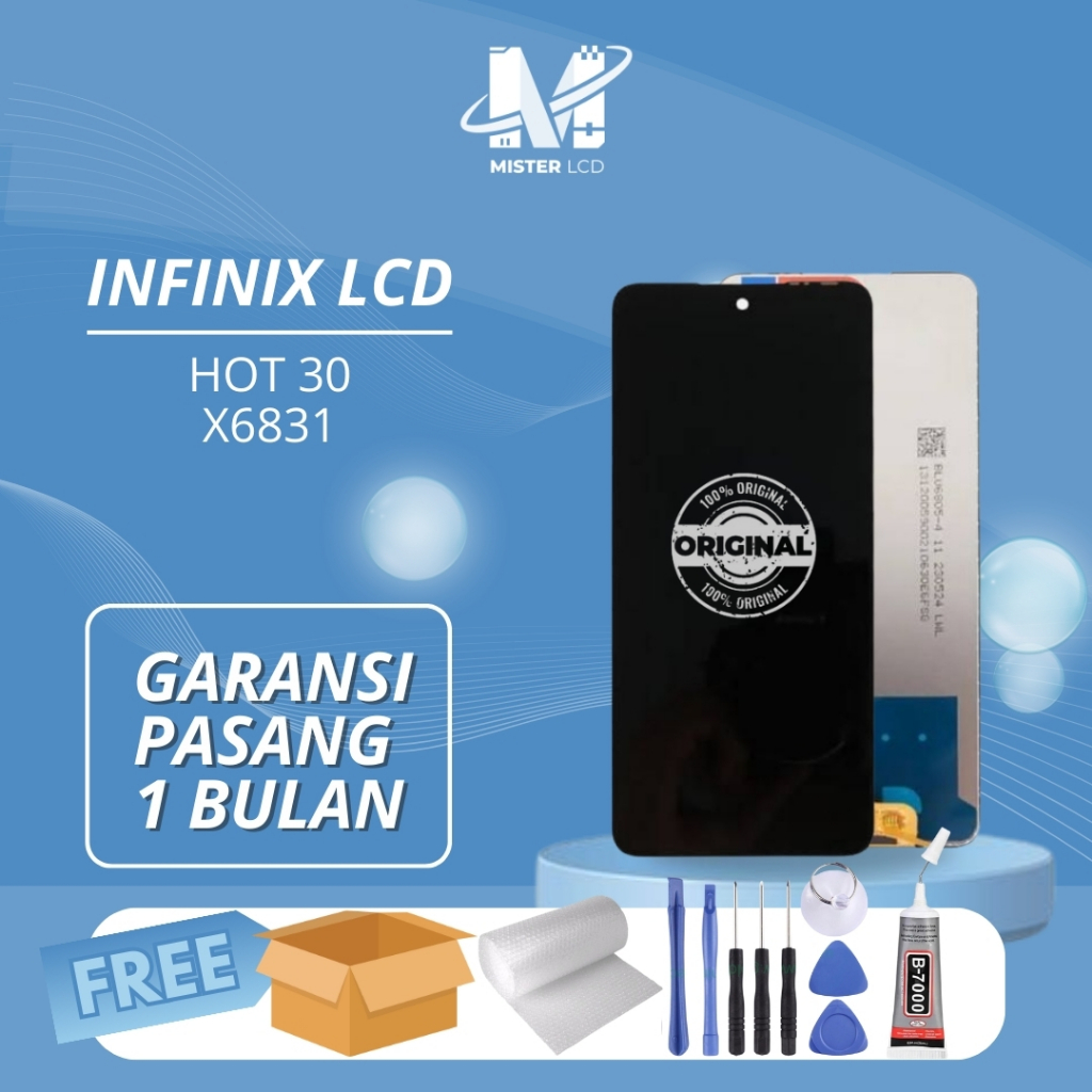 Jual LCD INFINIX HOT 30 / X6831 FULLSET ORIGINAL FREE LEM + OPENING SET ...