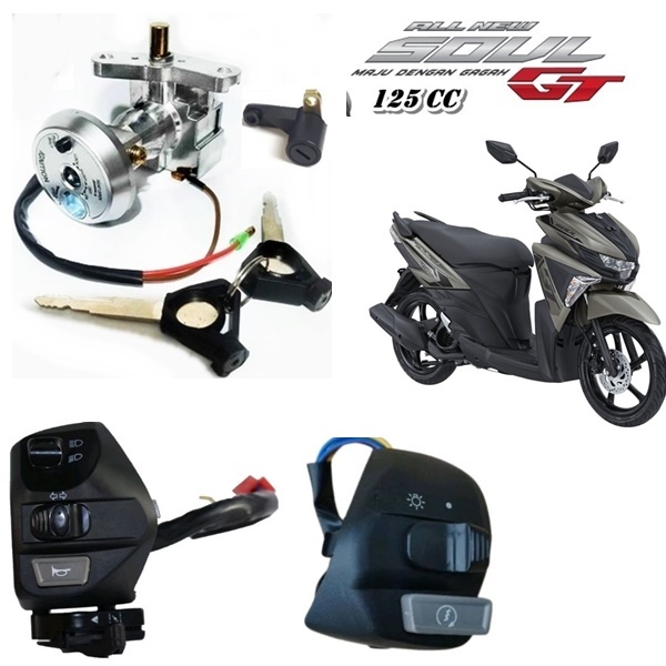 Jual Stok Terbatas Saklar Lampu Motor Mio Soul Gt 125 Plus Kunci Kontak ...