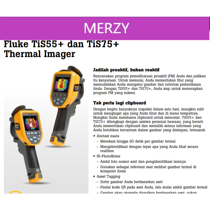 Jual Fluke Tis55+ Tis75+ thermal imager camera merk fluke | Shopee ...