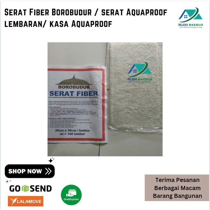 Jual Serat Fiber Borobudur / serat Aquaproof lembaran/ kasa Aquaproof ...