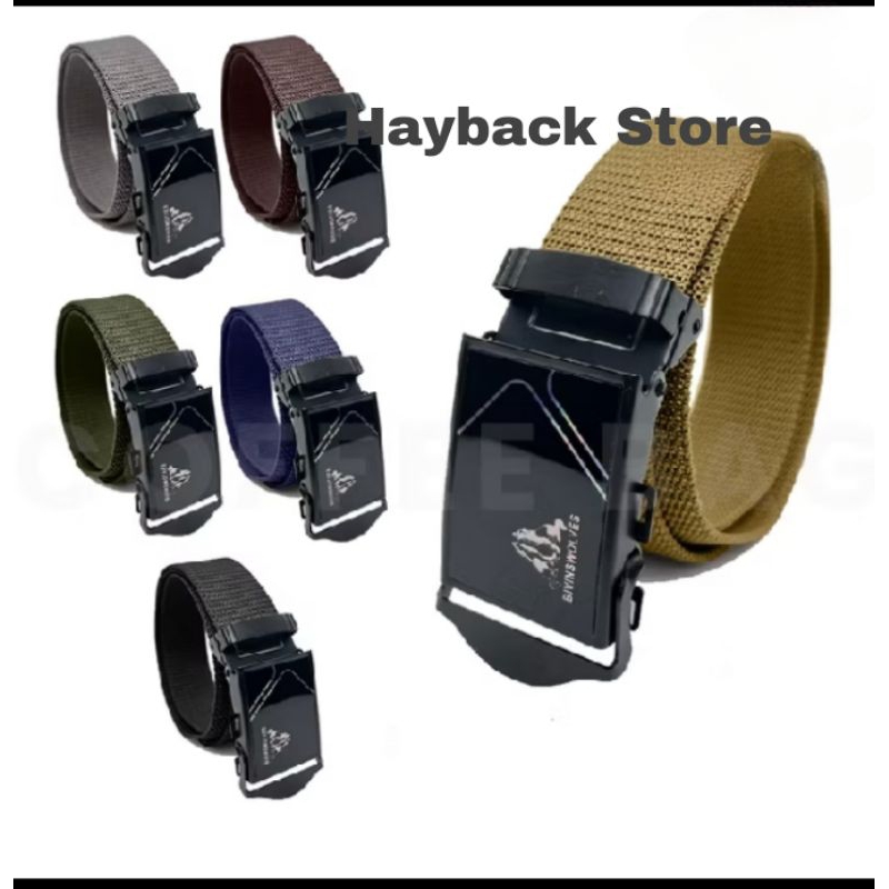 Jual IKAT PINGGANG PRIA CANVAS BELT / GESPER COWOK KEPALA IMPORT BD -16 ...