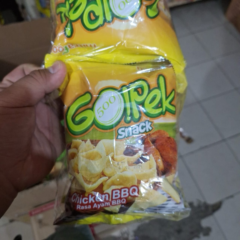Jual GOPEK snack 10x25gram chicken bbq | Shopee Indonesia