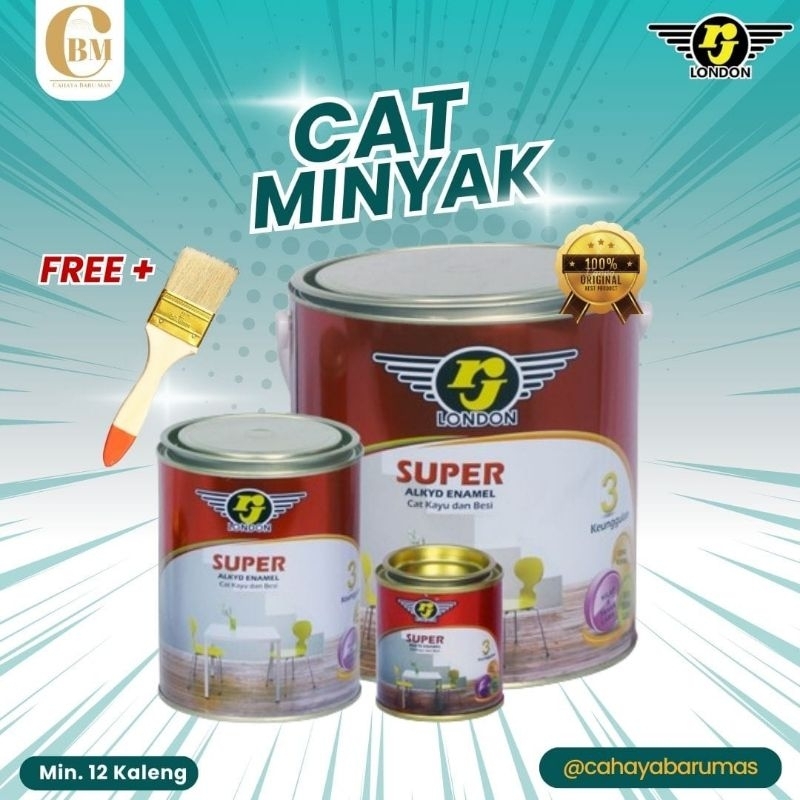 Jual Cat Minyak Cat Kayu SUPER ENAMEL 0,1L RJ LONDON Cat Minyak Kayu ...
