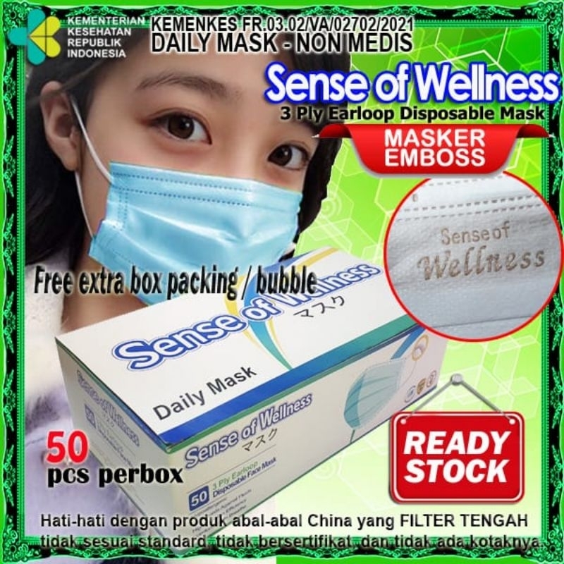 Jual masker bedah 3ply earloop surgical disposable 3 ply masker medis ...