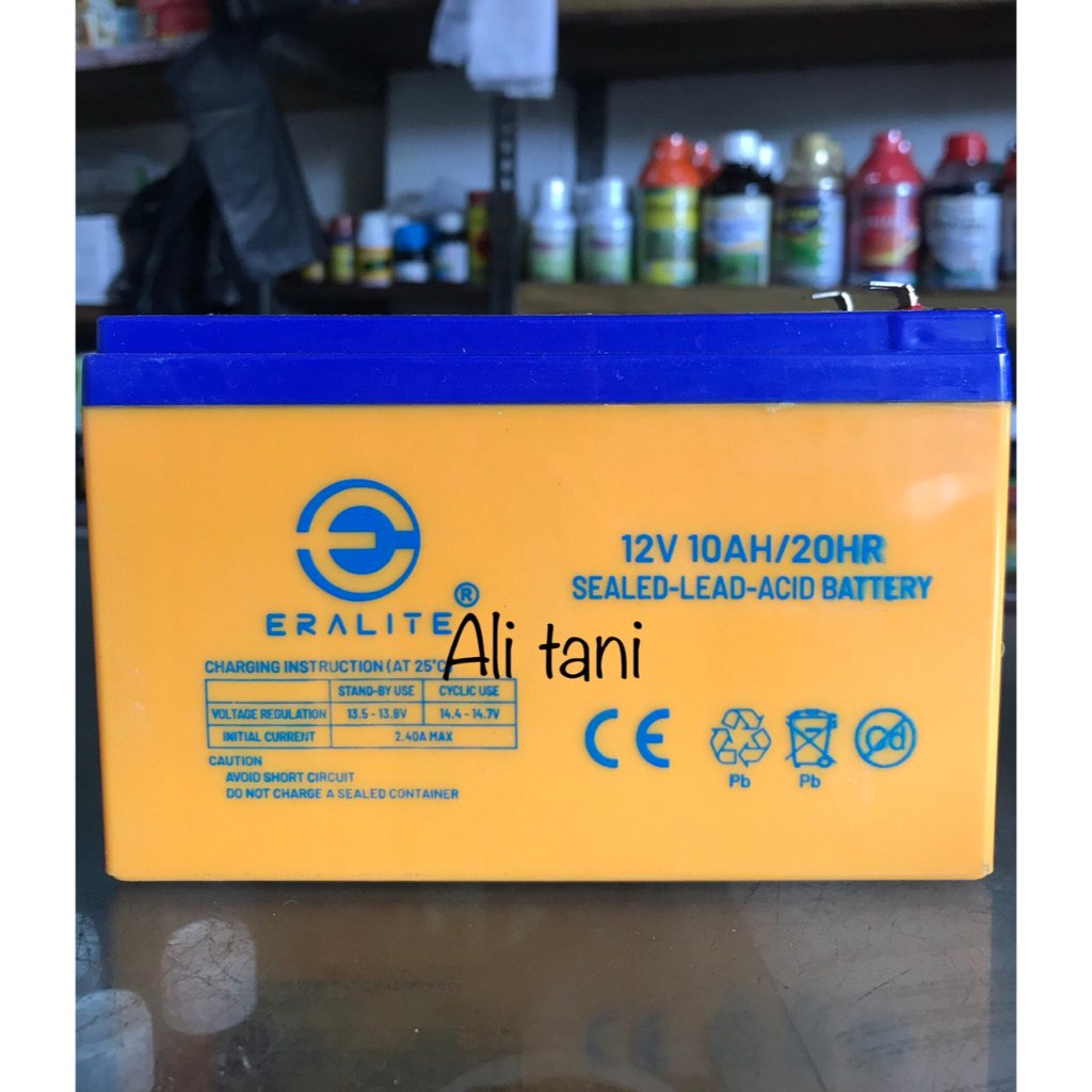 Jual ERALITE Kapasitas 10AH Batre/Aki Sprayer Elektrik | Shopee Indonesia