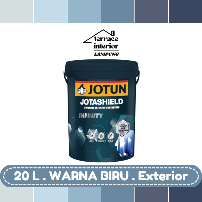 Jual Cat Tembok Jotashield Infinity Exterior Jotun warna Biru 20 L ...
