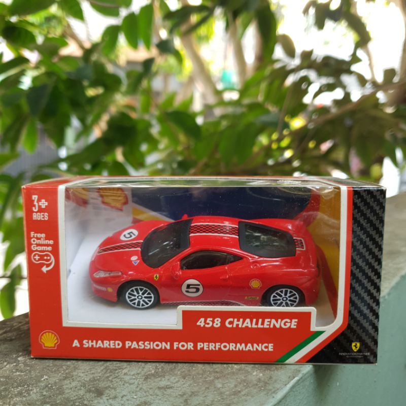Jual SHELL X BBURAGO FERRARI 458 CHALLENGE DIECAST KOLEKSI | Shopee ...