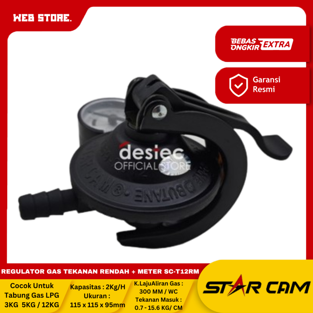 Jual Regulator Gas STARCAM SC-T12RM Tekanan Rendah Low Pressure Dengan ...