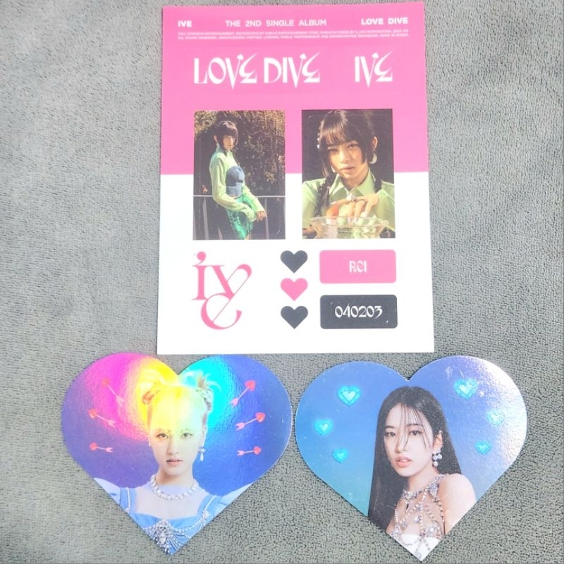 Jual IVE Album Only/ Photocard / Sticker/ Heart Holo Card /Ktown POB - Official From Album LOVE ...