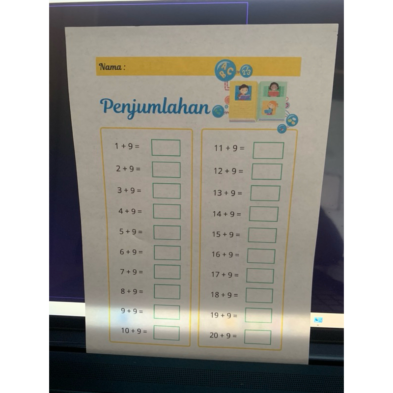 Jual LATIHAN SOAL PENJUMLAHAN SD/TK/PAUD MATEMATIKA 71 LEMBAR | Shopee ...