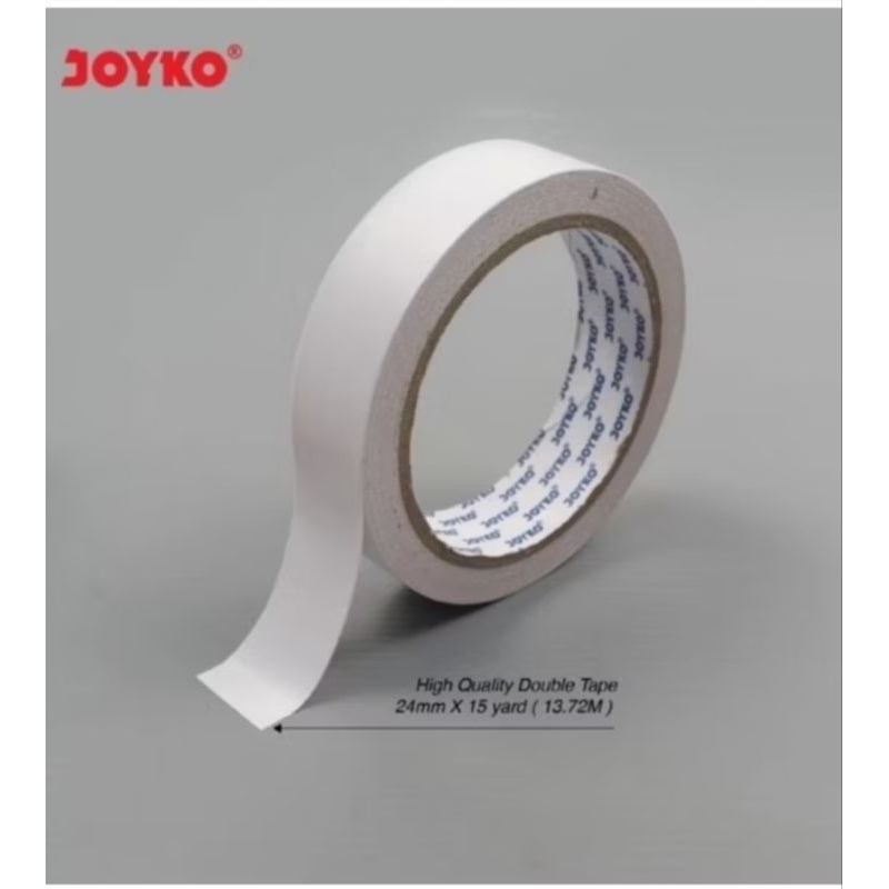 Jual Double Sided tape Perekat 2 sisi joyko 24mm x 15 Yard ( 1 inch) | Shopee Indonesia