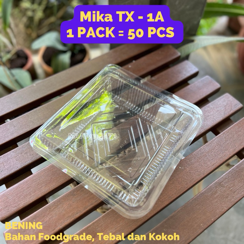 Jual (50 PCS) Mika 1A | Mika Kue Mika Kotak Makanan Besar | Tray Mika ...