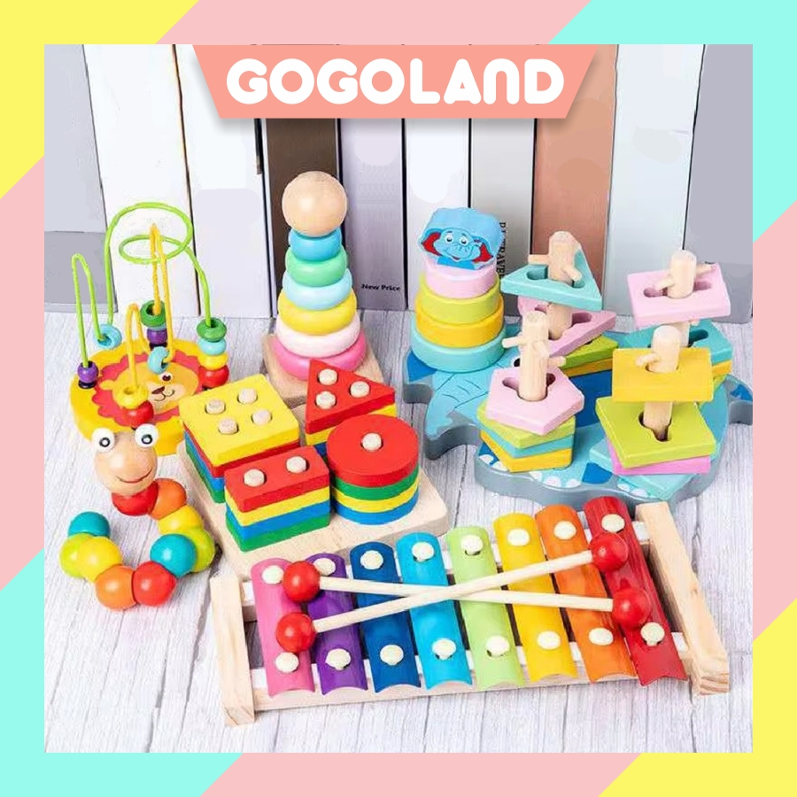 Jual GOGOLAND Mainan Anak Basic Kayu Edukasi Sensory Montessori Mini ...
