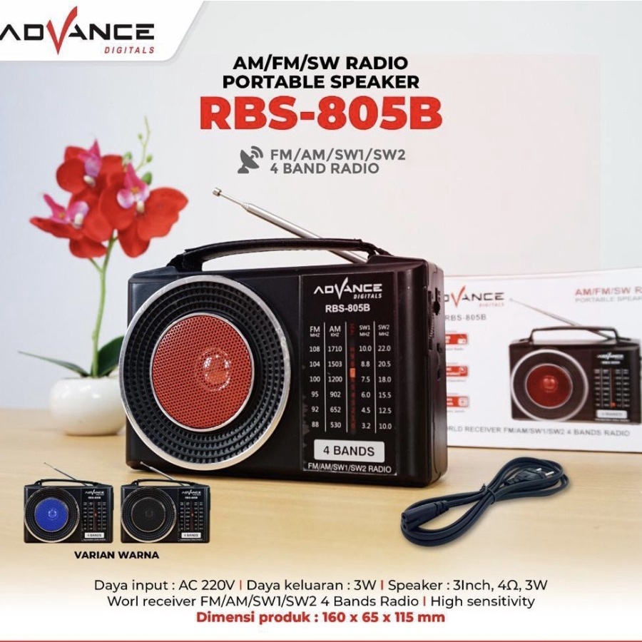 Jual Advance 4 Band Advance Radio Portable Advance RBS-805 Advance ...