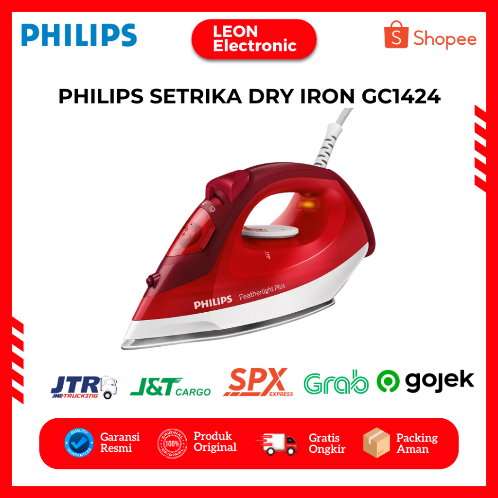 Jual PHILIPS Setrika Listrik / Strika Listrik Gosokan Steam Iron GC ...