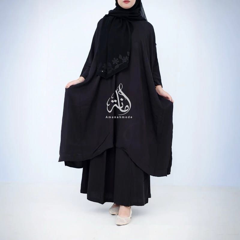 Jual Baju Muslimah Syar'i Abaya One Set Celana Kulot Busui Umroh Haji ...