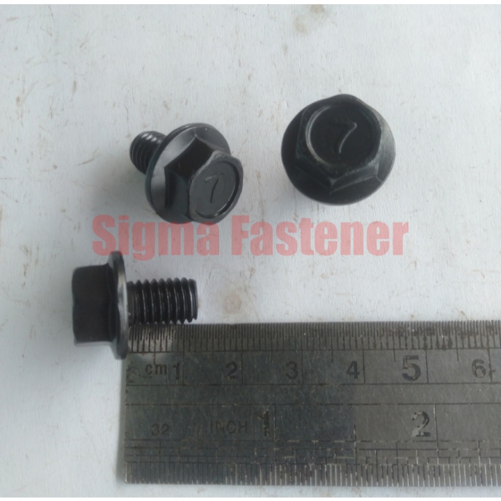 Jual Flange Bolt Baut Topi Hitam M8 panjang 12 - 50mm | Shopee Indonesia