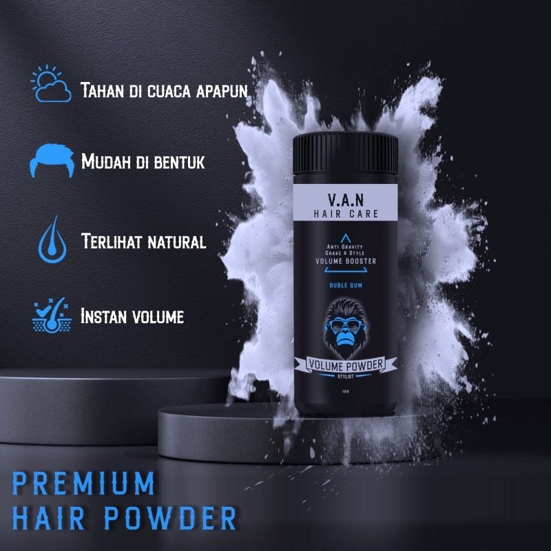 Jual VAN Hair Powder Serbuk Rambut bervolume bumble gum/vanilla pria ...