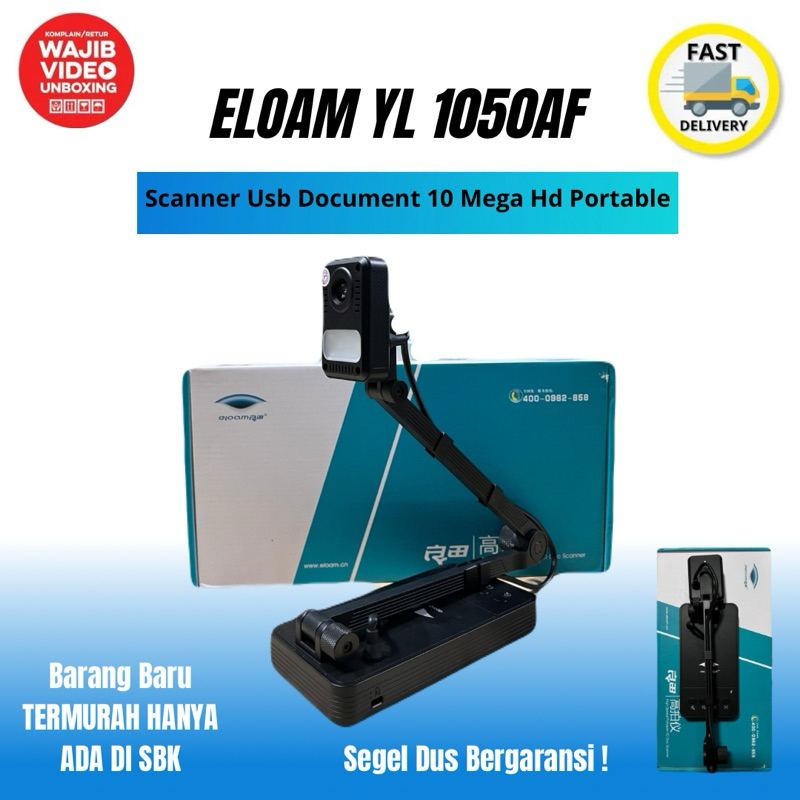Jual Scanner Barcode Usb Document Camera 10 Mega Hd Portable Book ELOAM YL1050AF | Shopee Indonesia