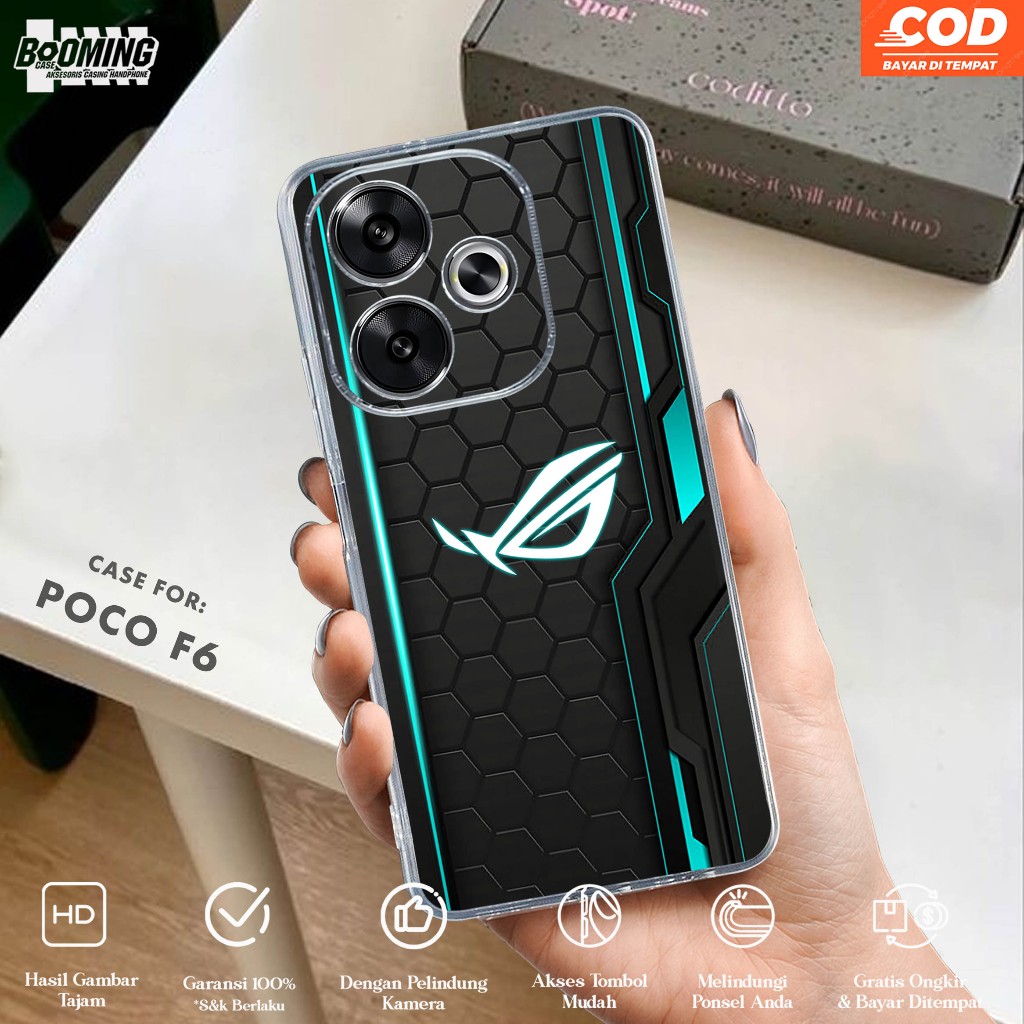 Jual Case Poco F6 Casing Poco F6 Motif ROG - Clear Case - Softcase ...